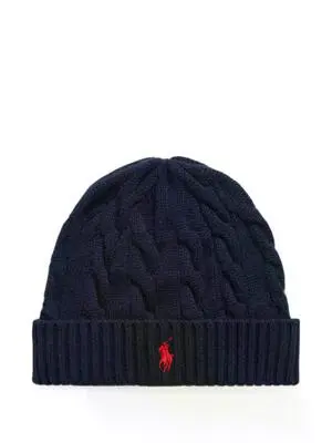 Polo Ralph Lauren Cable-knit Wool-cashmere Beanie - Blue
