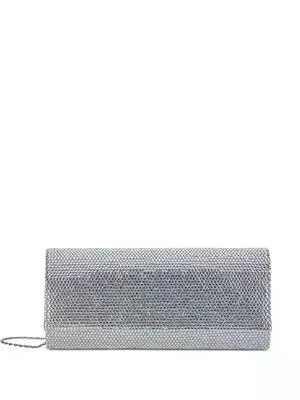 TWENTY FOURHAITCH Crystal-embellished Clutch Bag - Silver