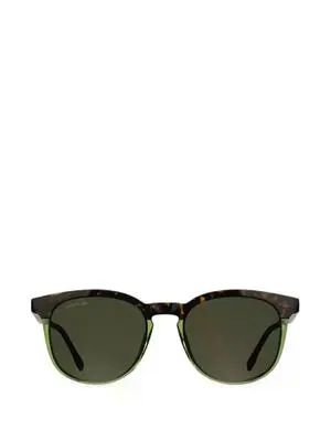 Lacoste Tortoiseshell-effect Round-frame Sunglasses - Brown