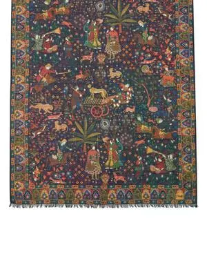DRAKE'S Mughal Garden Print Scarf