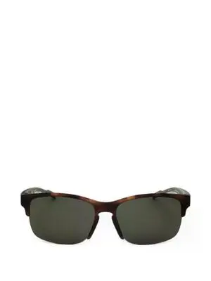 Adidas Tortoiseshell-effect Rectangle-frame Sunglasses - Brown