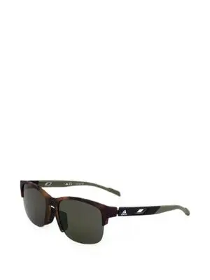 Adidas Tortoiseshell-effect Rectangle-frame Sunglasses