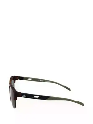 Adidas Tortoiseshell-effect Rectangle-frame Sunglasses