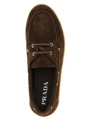 Prada Boat Loafers - Brown
