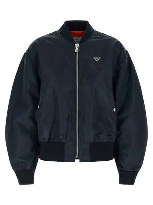 Prada Twill Bomber Jacket - Blue