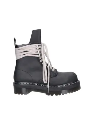 Rick Owens X Dr. Martens Boots "quad Sole - Black