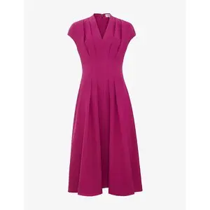 PHASE EIGHT Hanna Cap-sleeve Stretch-woven Midi Dress