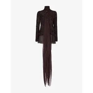 MARC LEBIHAN Draped Full Lace Jacket