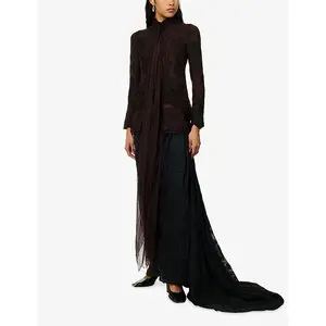 MARC LEBIHAN Draped Full Lace Jacket
