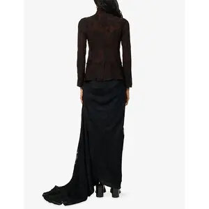MARC LEBIHAN Draped Full Lace Jacket
