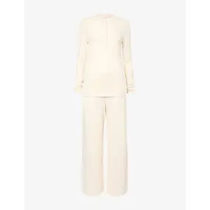 TREATS So Sheer Knit Top-and-trousers Set - Cream