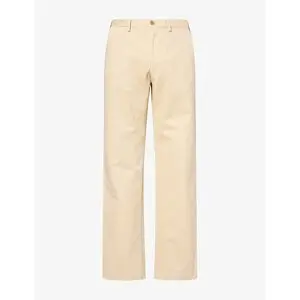 Sunspel Drill Straight-leg Cotton Trousers - Light Stone