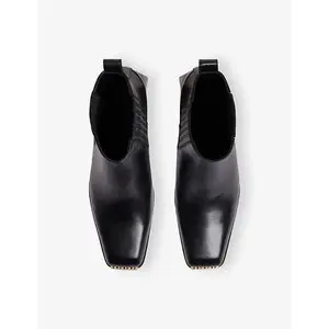 Sandro Metal-toe Heeled Leather Ankle Boots