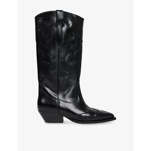 Sandro Western Knee-high Leather Boots