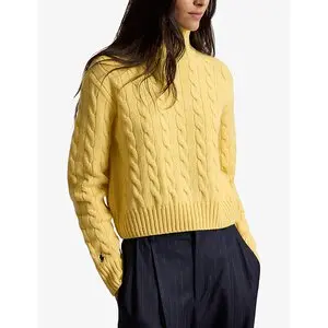 Polo Ralph Lauren Cable-knit High-neck Wool And Cashmere Jumper