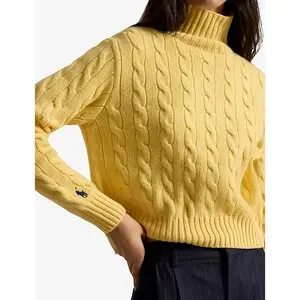 Polo Ralph Lauren Cable-knit High-neck Wool And Cashmere Jumper
