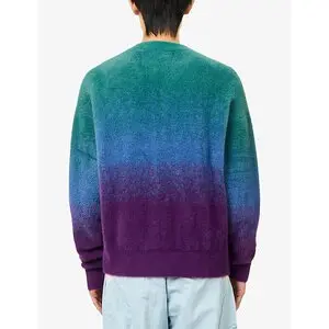 PELLADOR Gradient Crew Mohair Knit Cardigan