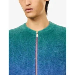 PELLADOR Gradient Crew Mohair Knit Cardigan