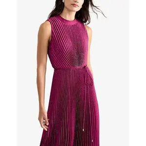 PHASE EIGHT Simara Pleated Woven Maxi Dress