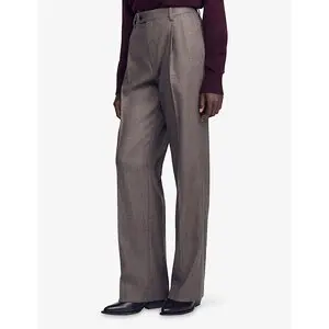 Sandro Tailored Straight-leg Wool Suit Trousers