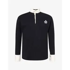 OSCAR OUYANG French Cuff Cotton Polo Shirt - Black