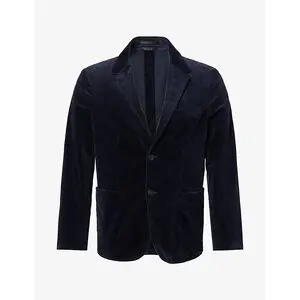 Sunspel Single-breasted Cotton-stretch Corduroy Blazer - Navy