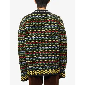 Marni Fairisle Flowers Print Wool Knit Jumper