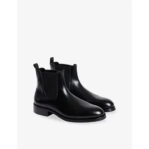 Sandro Flat Leather Chelsea Boots