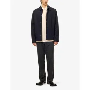 Sunspel Drill Chore Cotton Jacket - Navy