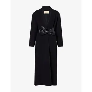 Valentino Garavani Belted Drape Wool-blend Coat