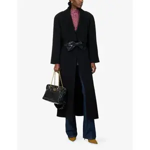 Valentino Garavani Belted Drape Wool-blend Coat