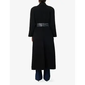 Valentino Garavani Belted Drape Wool-blend Coat