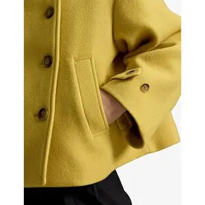 Polo Ralph Lauren Shearling-collar Double-breasted Wool Jacket