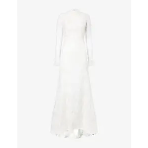 MARC LEBIHAN Floral Embellished Lace Gown
