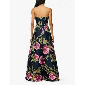 Carolina Herrera Aline Strapless Woven Gown