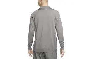 Nike Esc Long Sleeve Knit Polo - Grey