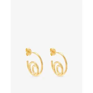RACHEL JACKSON Small Swirl 22ct Yellow Plated Sterling-silver Hoops Earrings - Gold
