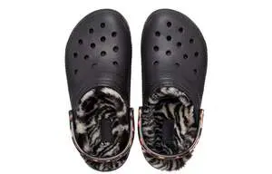 CROCS Classic Lined Animal Remix Clog 'black & Multi