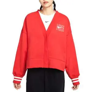 Nike Phoenix Fleece Over Oversized Graphic Cardigan Asia Sizing