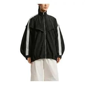 Nike Wide Lantern Cut Track Jacket Asia Sizing 'black Sail - Black/sail