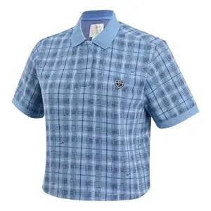 Nike Fairway Fresh Dri-fit Check Golf Collared Shirt 'work Blue White