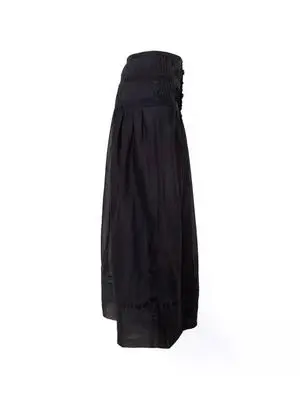 MARANT ETOILE Loraine Pintuck-detail Embroidered Midi Skirt