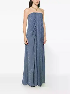 JOSEPH Mia Leo-jacquard Strapless Maxi Dress