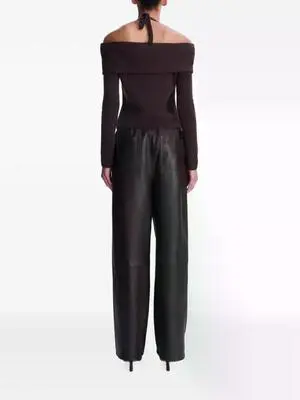 Simkhai Cambria Off-shoulder Twisted-front Top - Brown