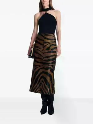 Simkhai Renlen Ribbed-knit Halter Top - Black