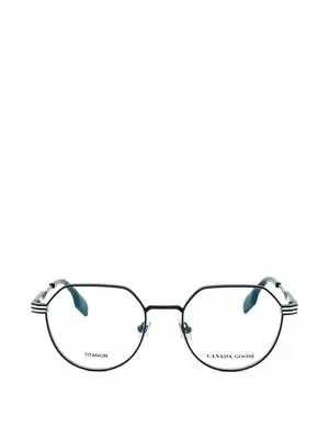 Canada Goose Geometric-frame Titanium Glasses - Blue