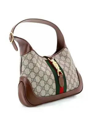 Gucci Jackie 1961 Gg Coated Canvas Small Hobo Bag