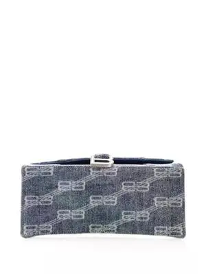 Balenciaga Hourglass Top Handle Bag Bb Monogram Denim Small Satchel