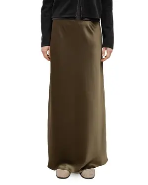 LESET Barb Bias Ankle Skirt - Olive