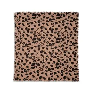 KERRI ROSENTHAL Leopard Print Cashmere Scarf